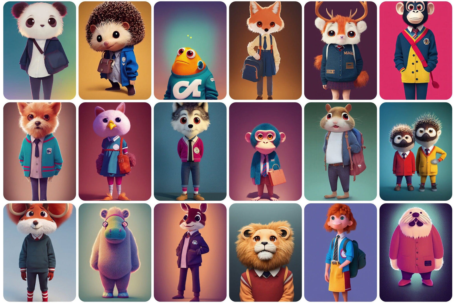 115+ Cute School Animals