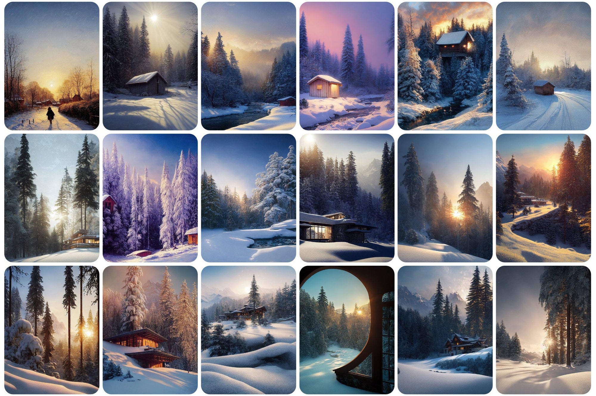 175 High-Resolution, Breathtaking Winter Landscape Photos - Perfect fo