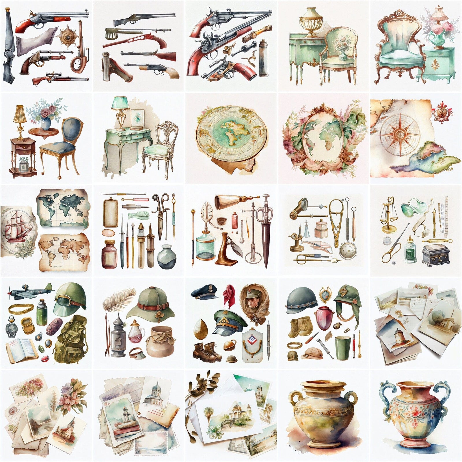 198 Retro Clipart Images with a Vintage Twist - Transparent PNG, Water