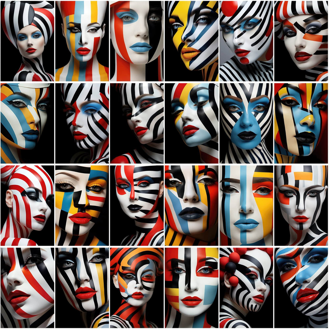 200 Artistic Portraits Bundle - Striking Illusion, Dramatic Makeup, Co