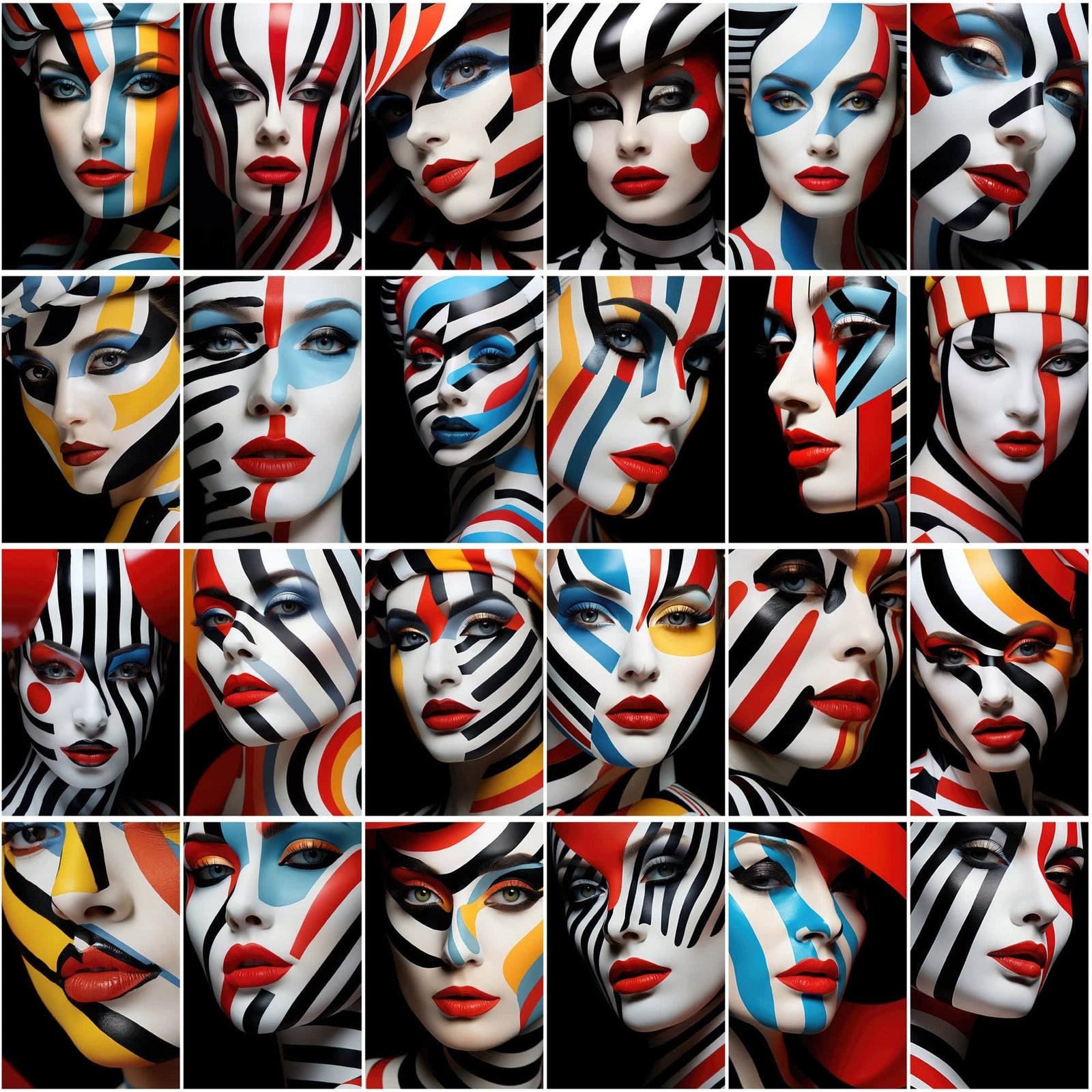 200 Artistic Portraits Bundle - Striking Illusion, Dramatic Makeup, Co