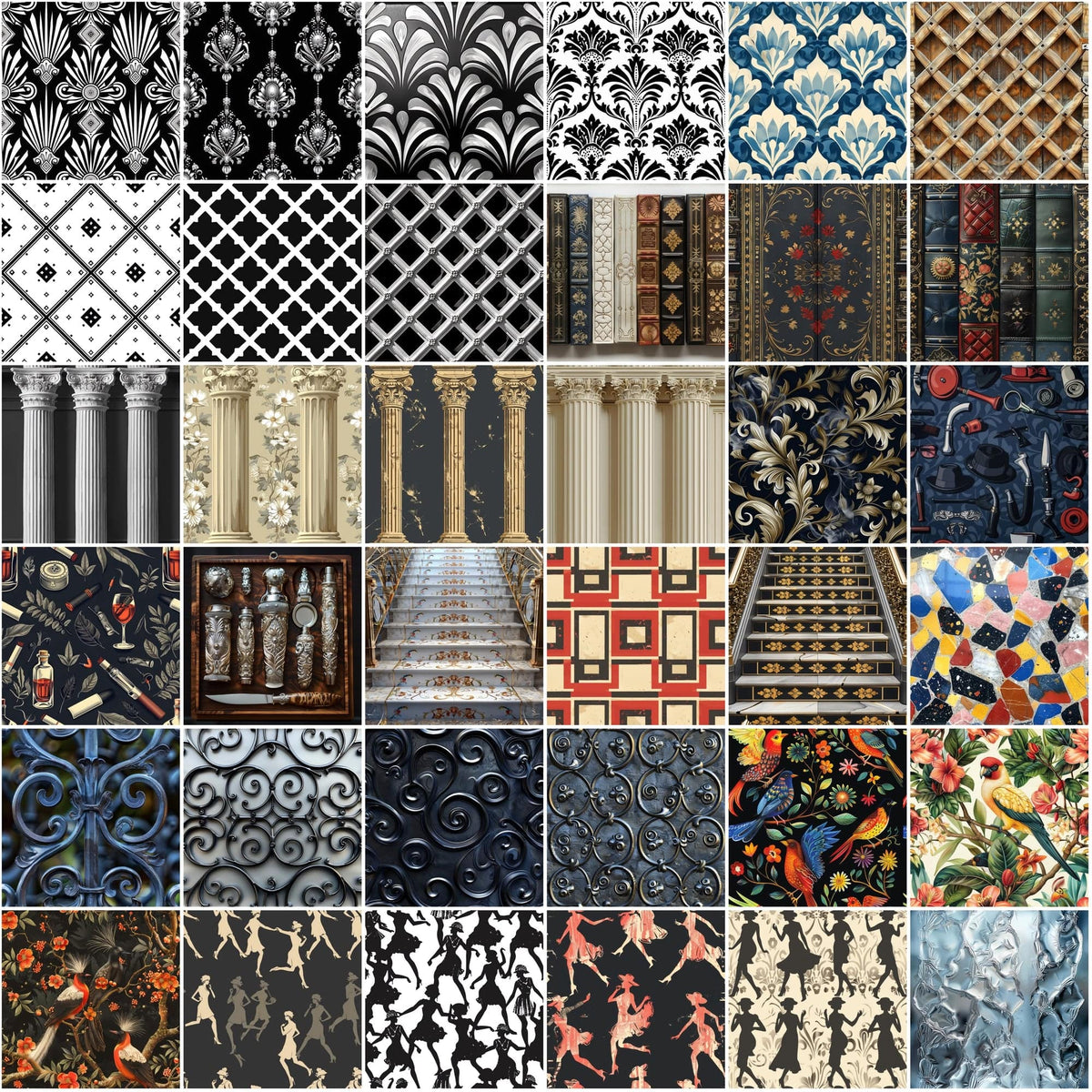 340 Seamless Texture Images with Photoshop Patterns - Abstract, Geomet