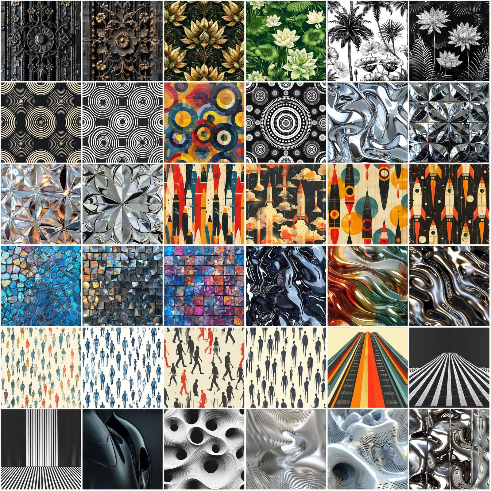 340 Seamless Texture Images with Photoshop Patterns - Abstract, Geomet
