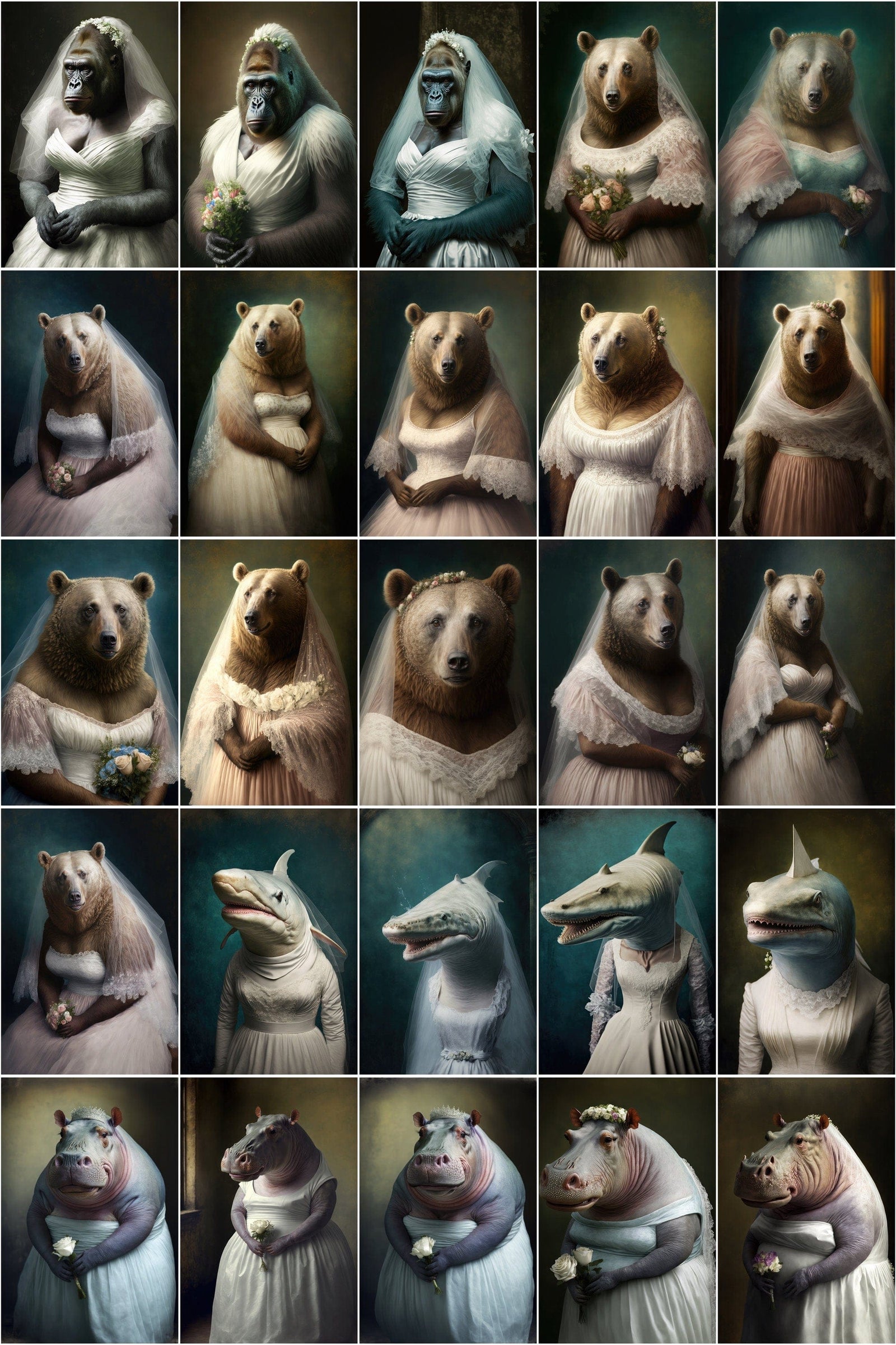 390 Animal Bridal Images, Create Your Own Love Story with 390 Enchanti