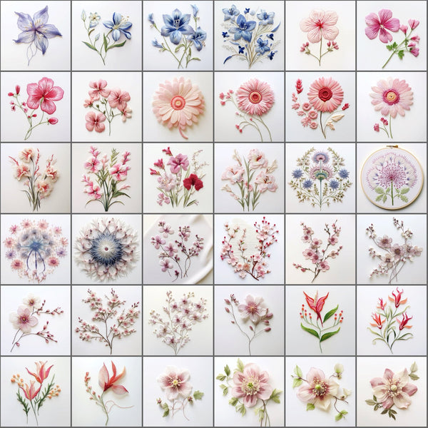 390 Floral & Embroidery Designs Bundle