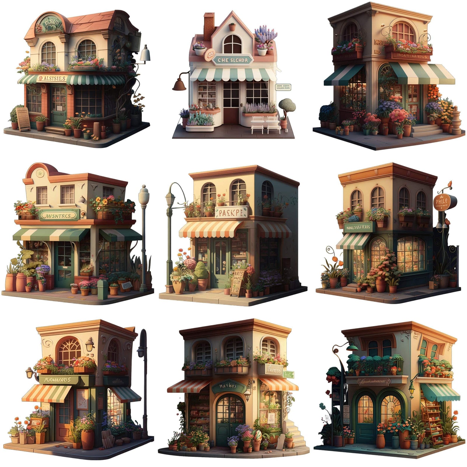 3D Flower Shop Bundle - Realistic and Intricate Designs, Versatile PNG