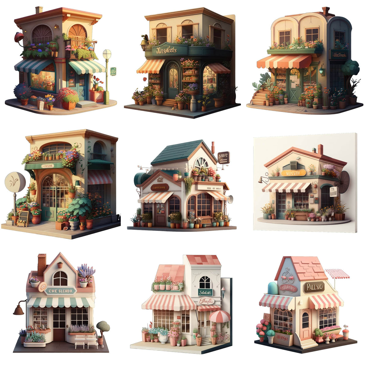 3D Flower Shop Bundle - Realistic and Intricate Designs, Versatile PNG