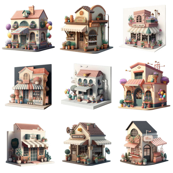 3D Flower Shop Bundle - Realistic and Intricate Designs, Versatile PNG