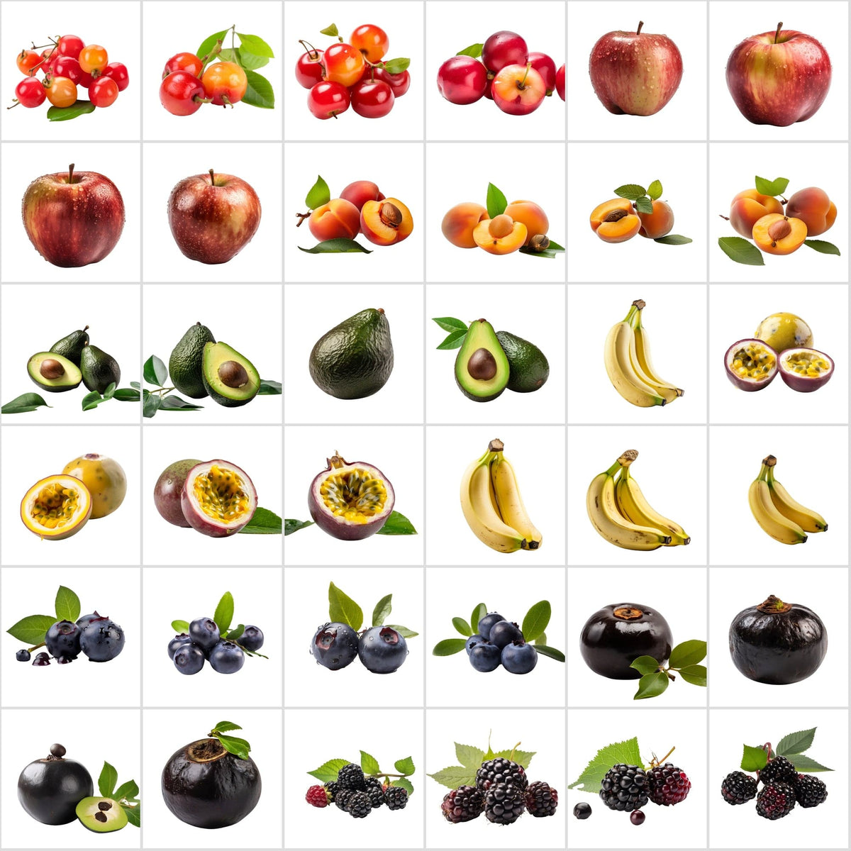 400 Isolated Fruit Photos with Transparent Background
