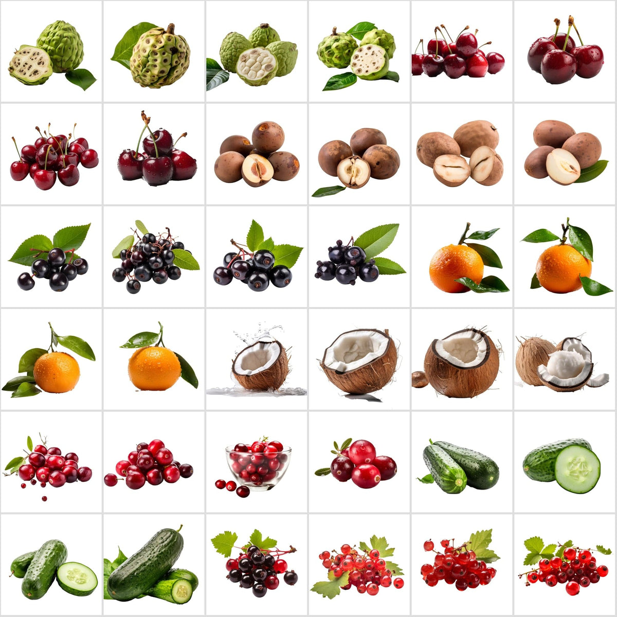 400 Isolated Fruit Photos with Transparent Background
