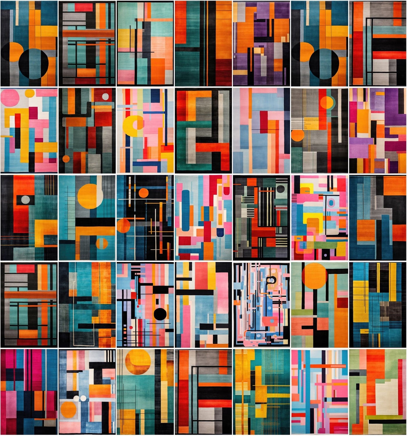 460 Premium Abstract Backgrounds: Action Painting, Geometric Designs,