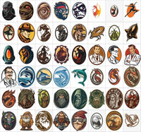 550 Unique Character Medallion JPGs | Commercial License