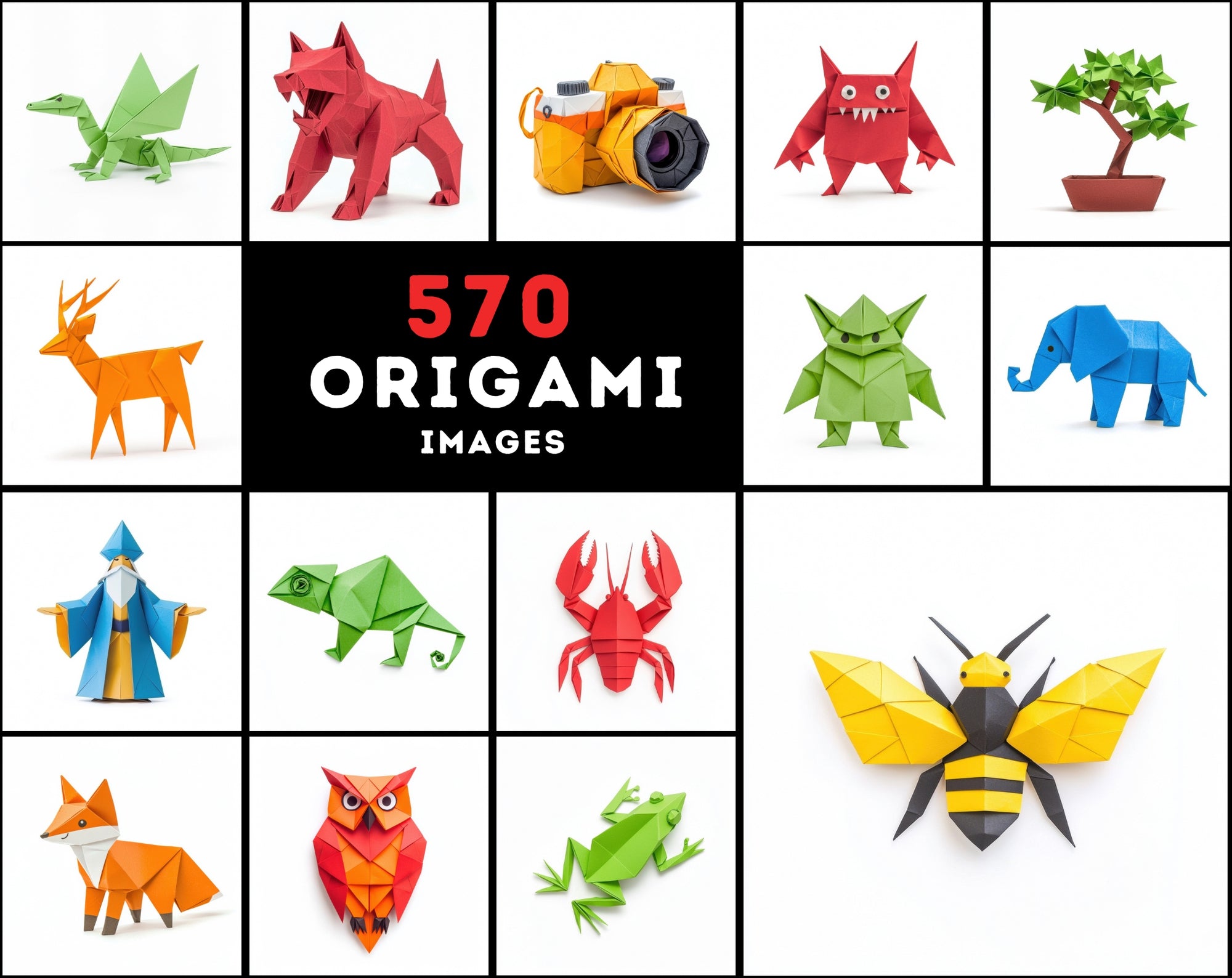 580 Origami-Inspired Digital Images | Animals, Nature, Objects & More