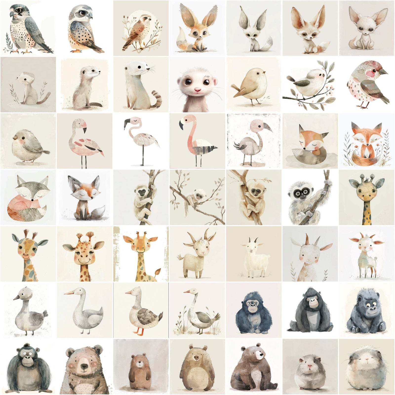 600 Cute Creatures - Whimsical Wildlife Collection