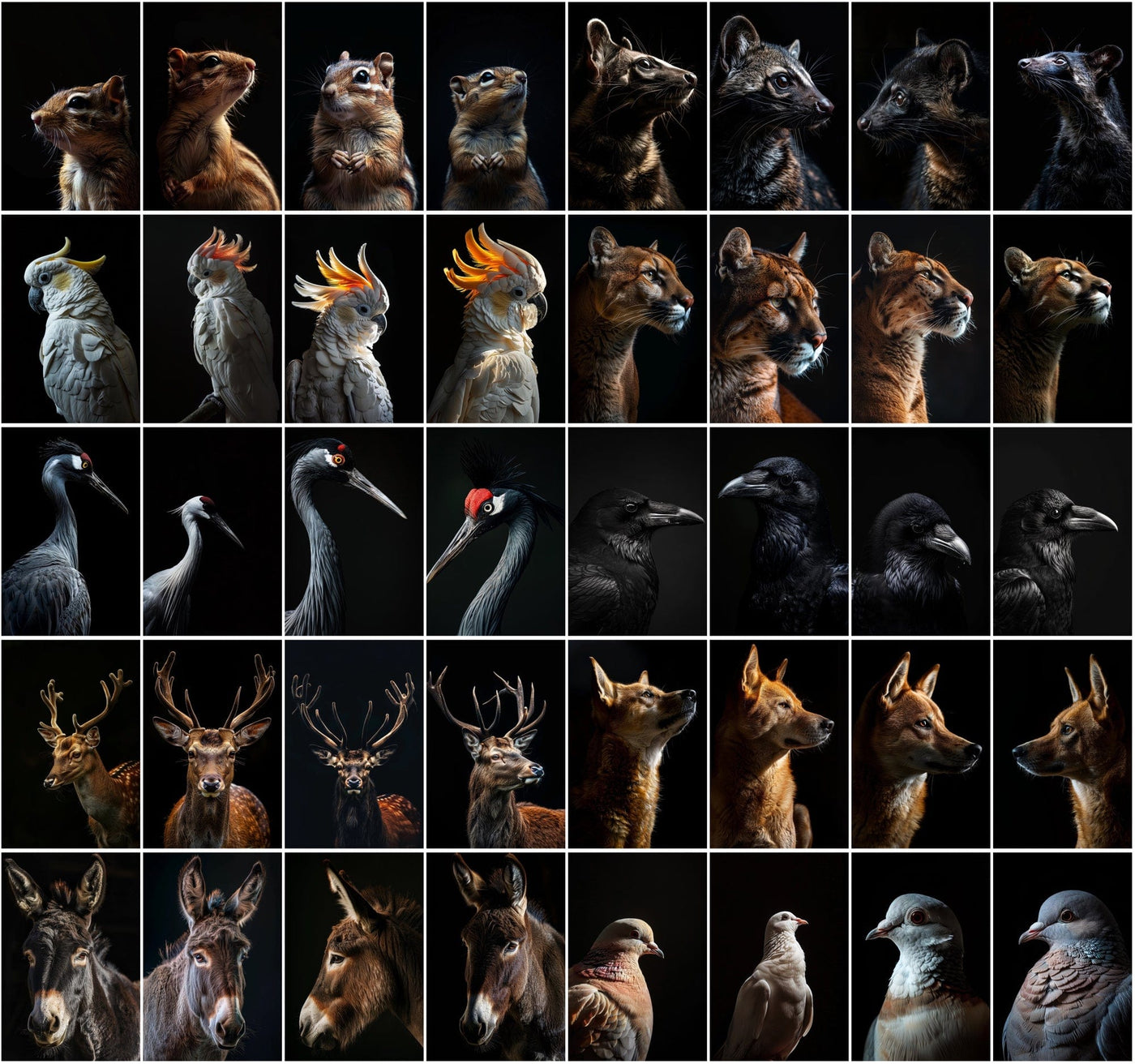 600 Majestic Animal Portraits - High-Resolution Images with Commercial