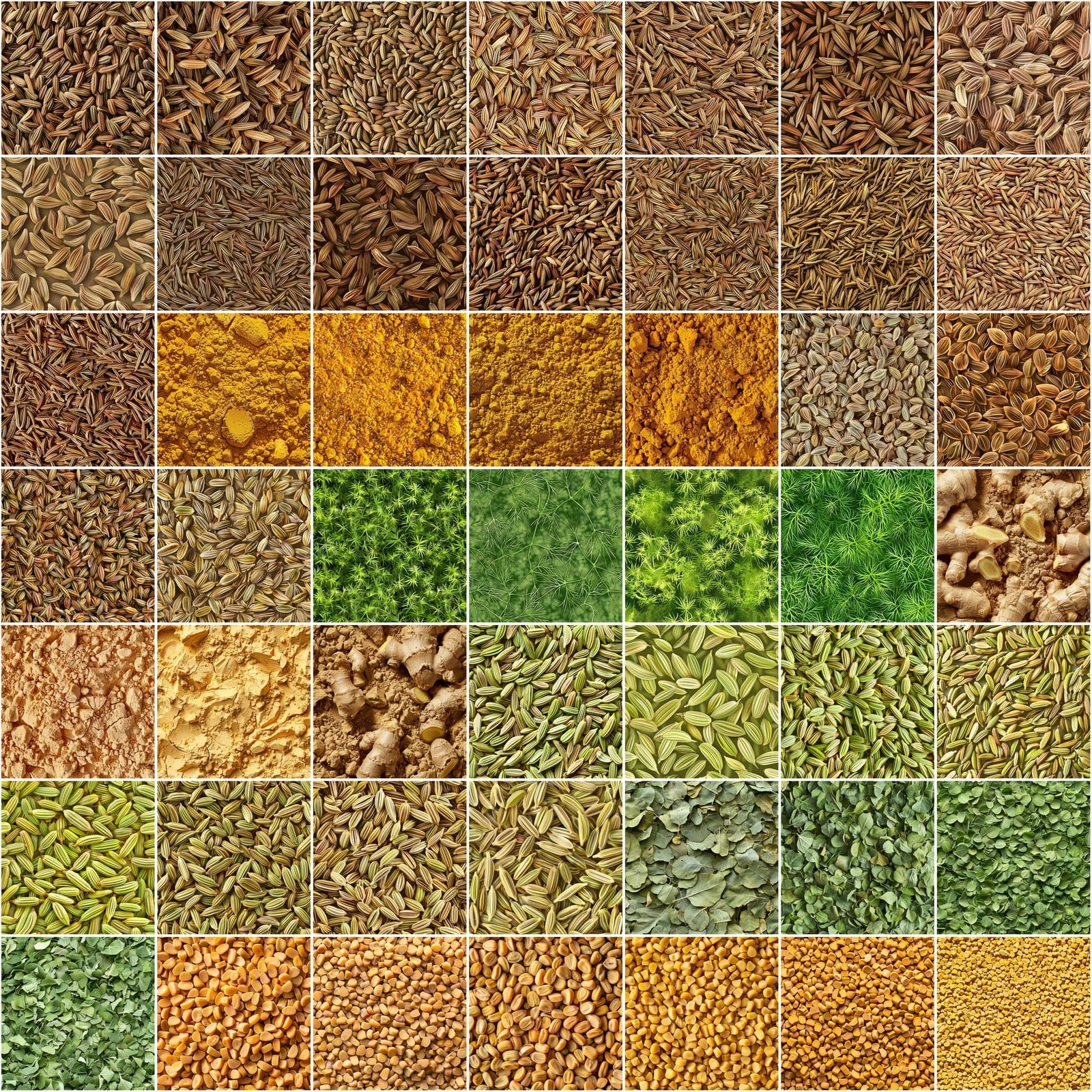 660 Seamless Spice & Seed Backgrounds with Photoshop Patterns
