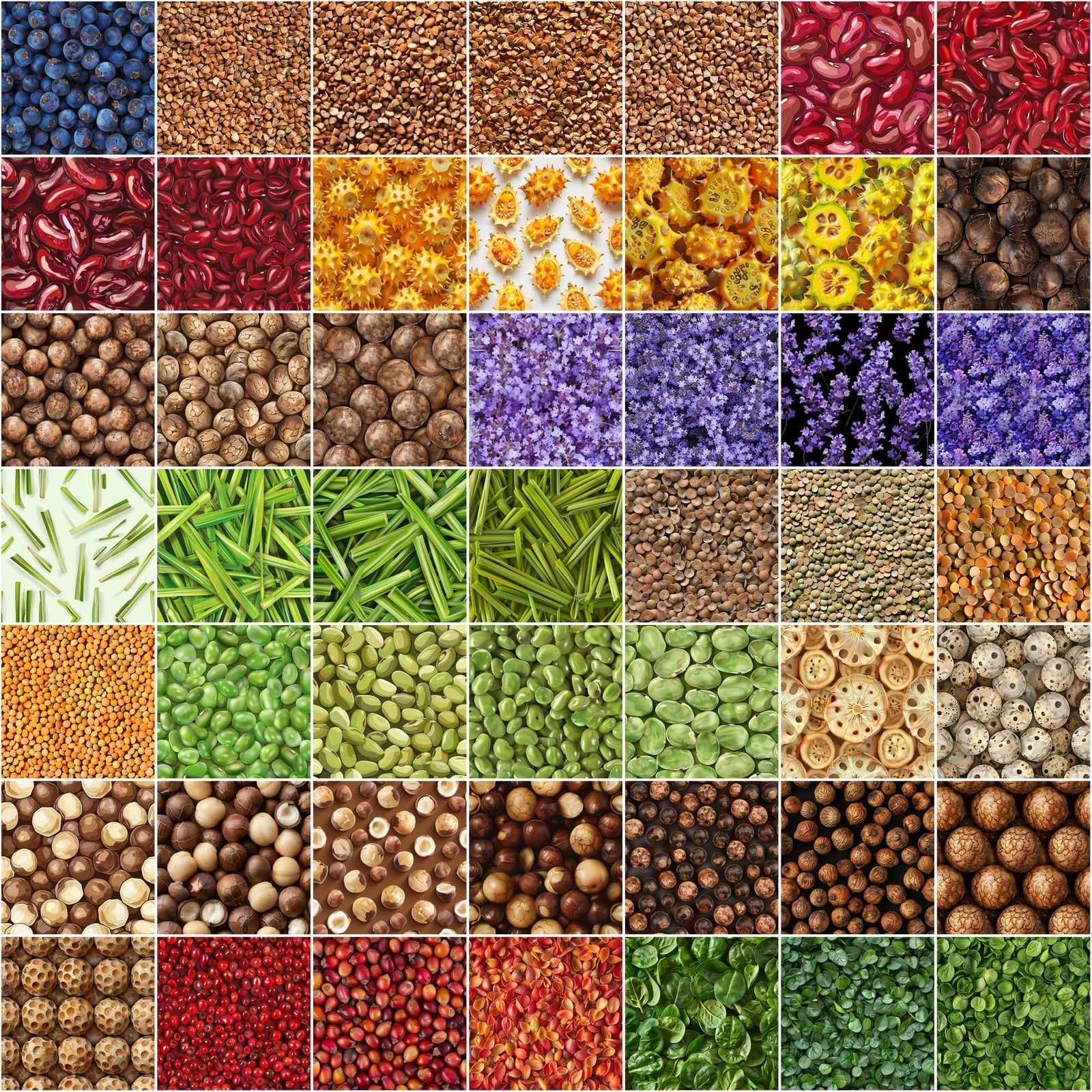 660 Seamless Spice & Seed Backgrounds with Photoshop Patterns