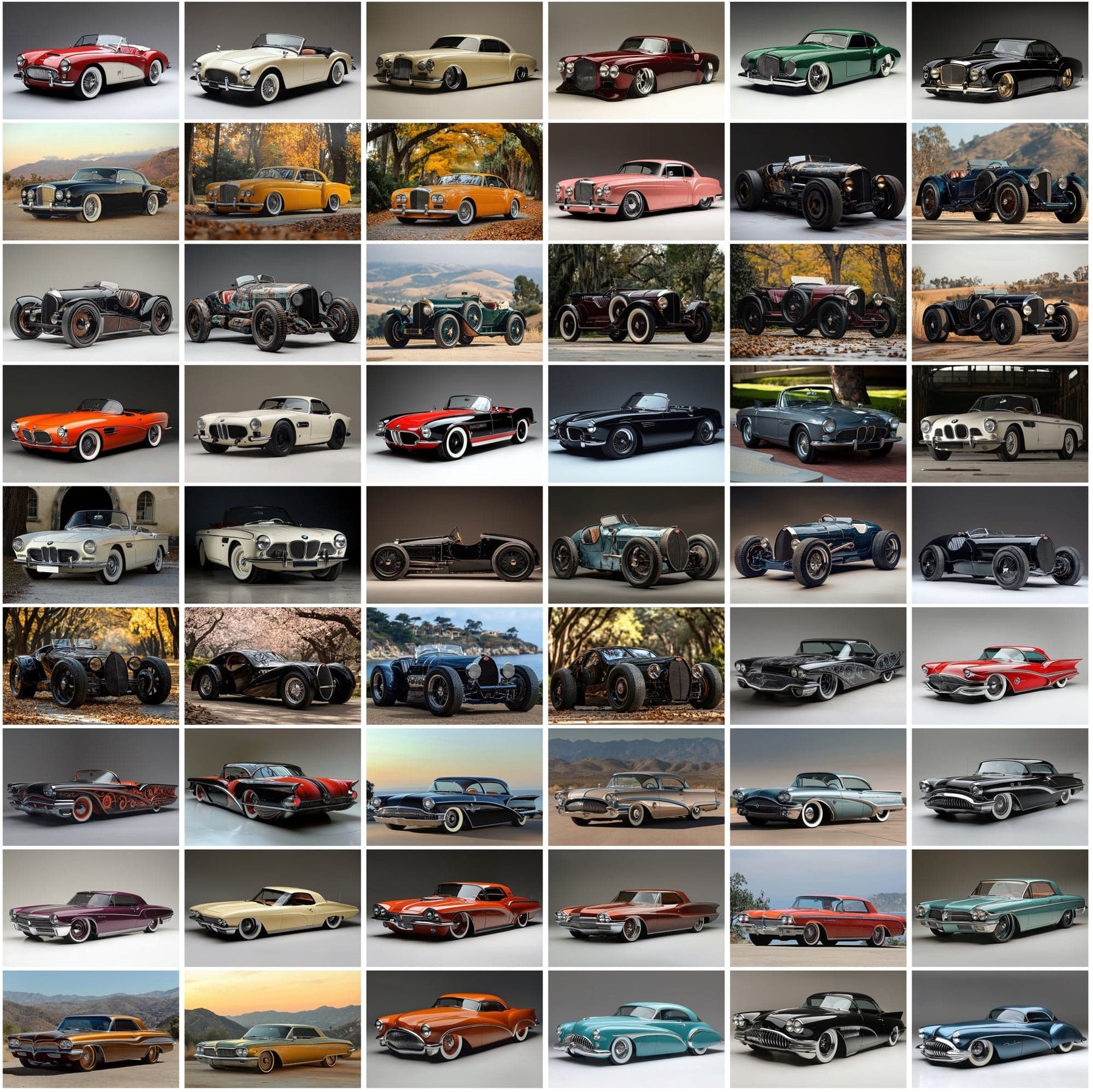 795 Retro Car Images - Conceptual Designs Inspired by Real Cars