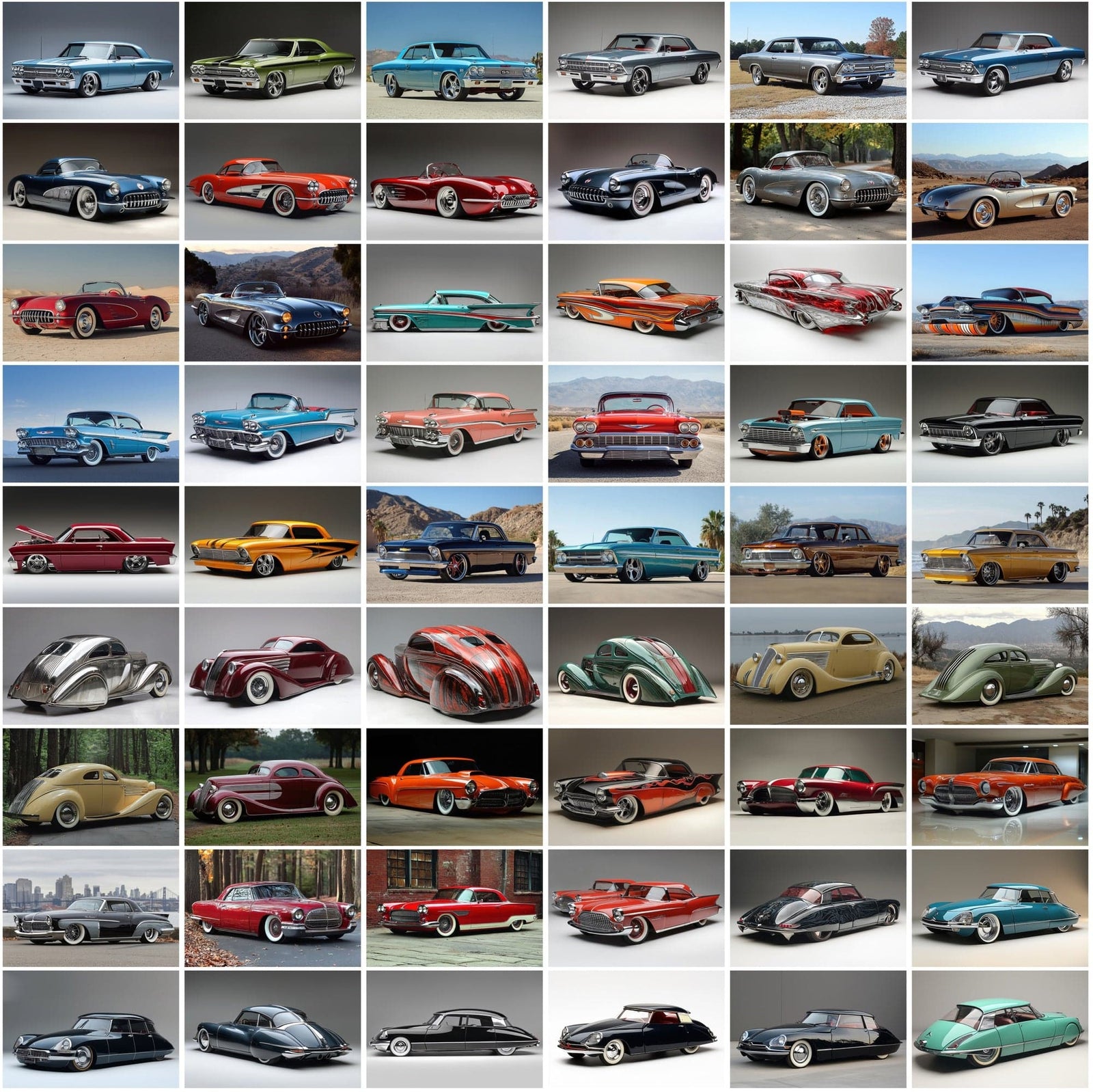 795 Retro Car Images - Conceptual Designs Inspired by Real Cars