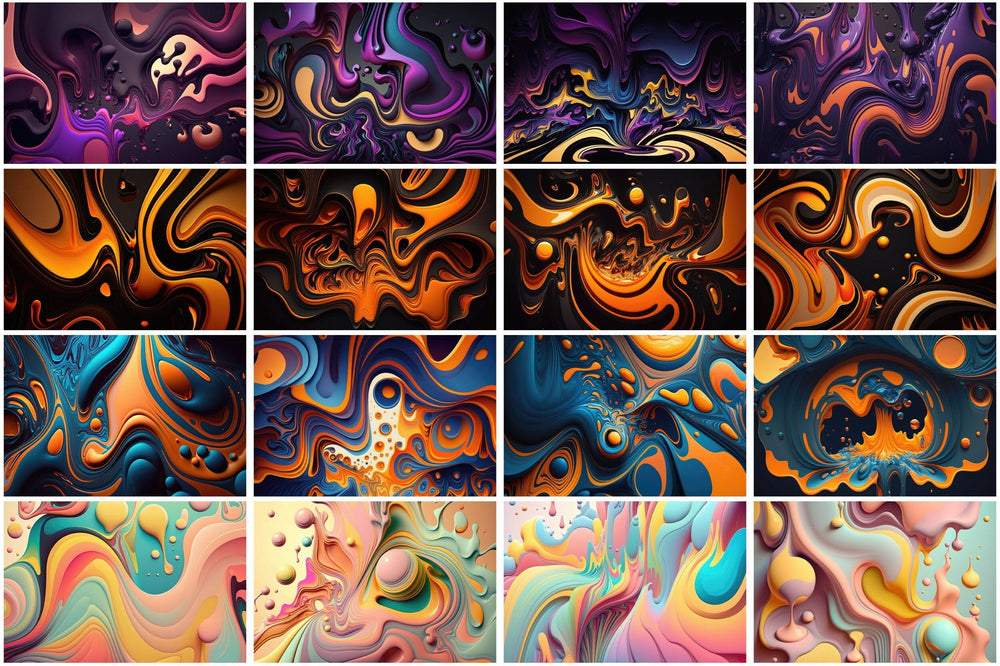 Color Explosion: 115 Psychedelic Backgrounds for Digital Art and Graph