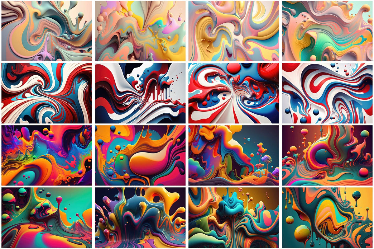Color Explosion: 115 Psychedelic Backgrounds for Digital Art and Graph