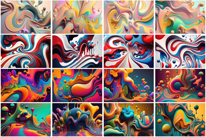 Color Explosion: 115 Psychedelic Backgrounds for Digital Art and Graph