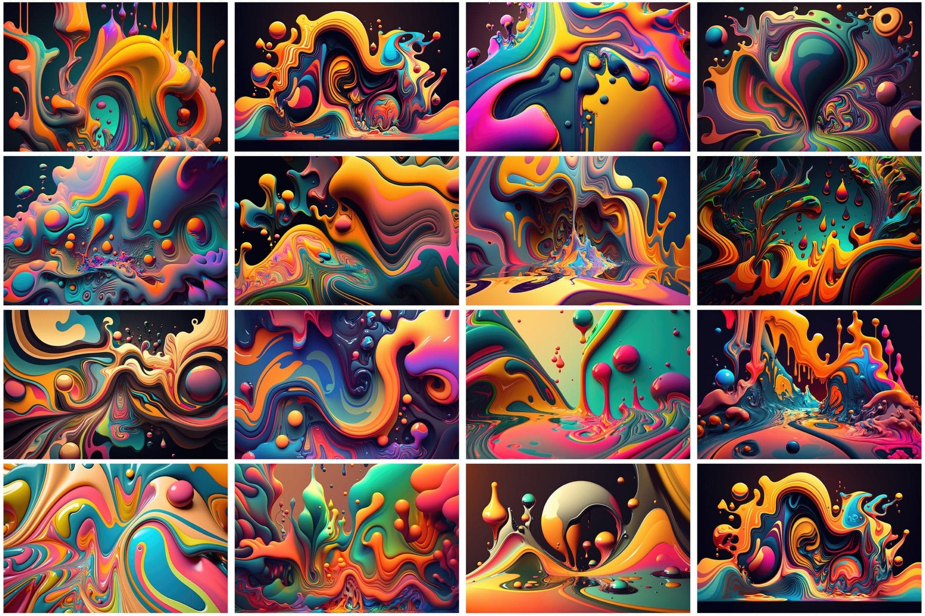 Color Explosion: 115 Psychedelic Backgrounds for Digital Art and Graph
