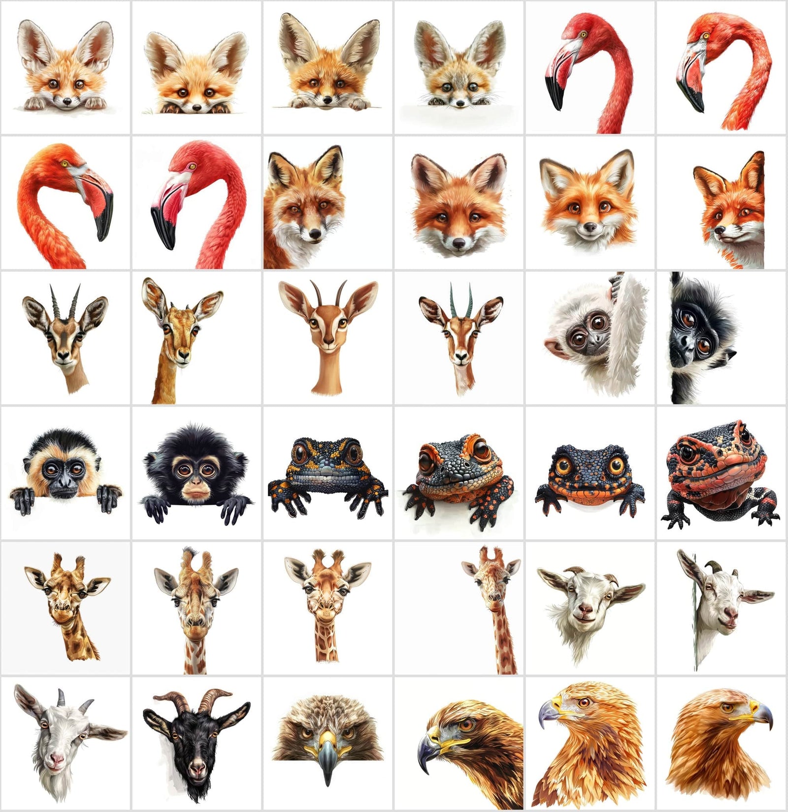 Curious Creatures: 460 Animal Peek Clipart Collection