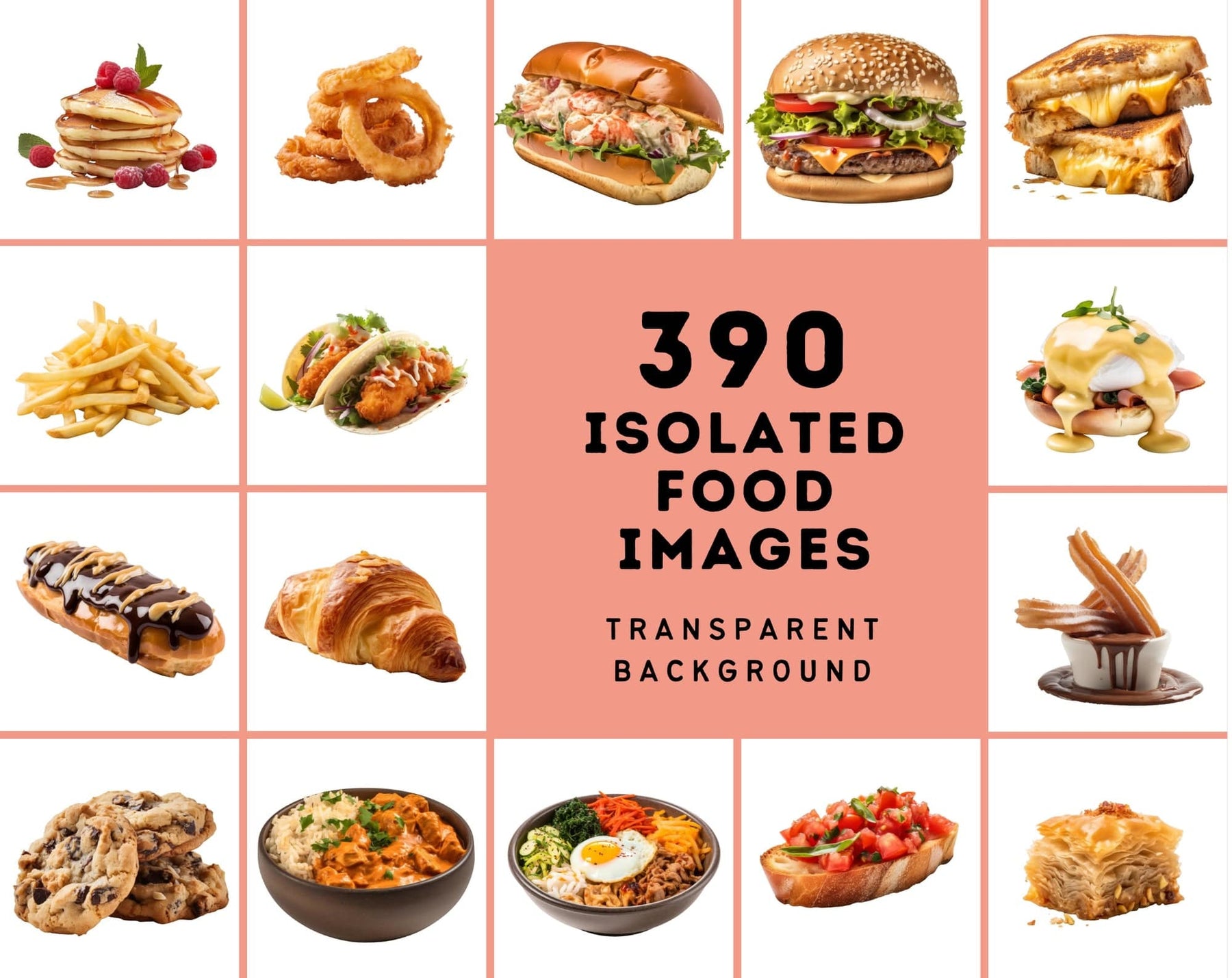 Delicious Food Bundle - 390 High-Quality Images for Food Lovers with T