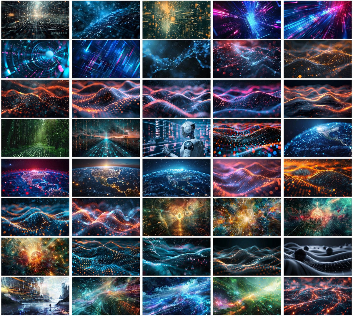 Futuristic Digital Art Collection - 500 Tech Related Images