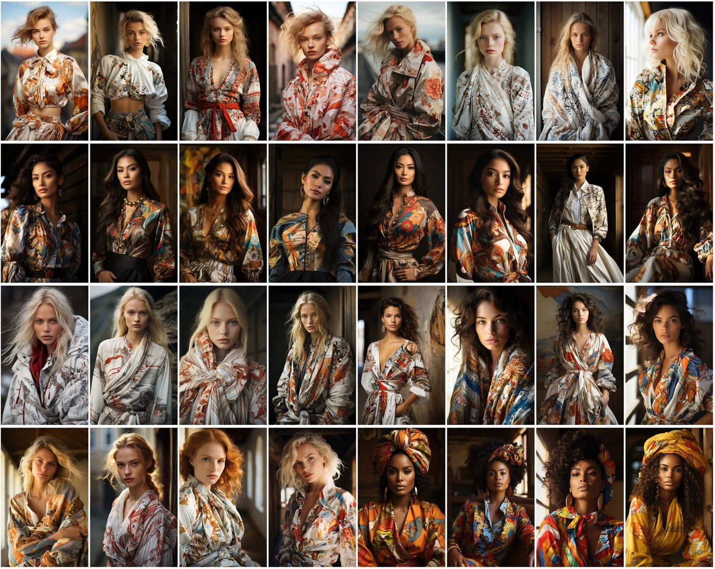 Global Fashion Model PNG Collection - Women from 75+ Countries, High-R