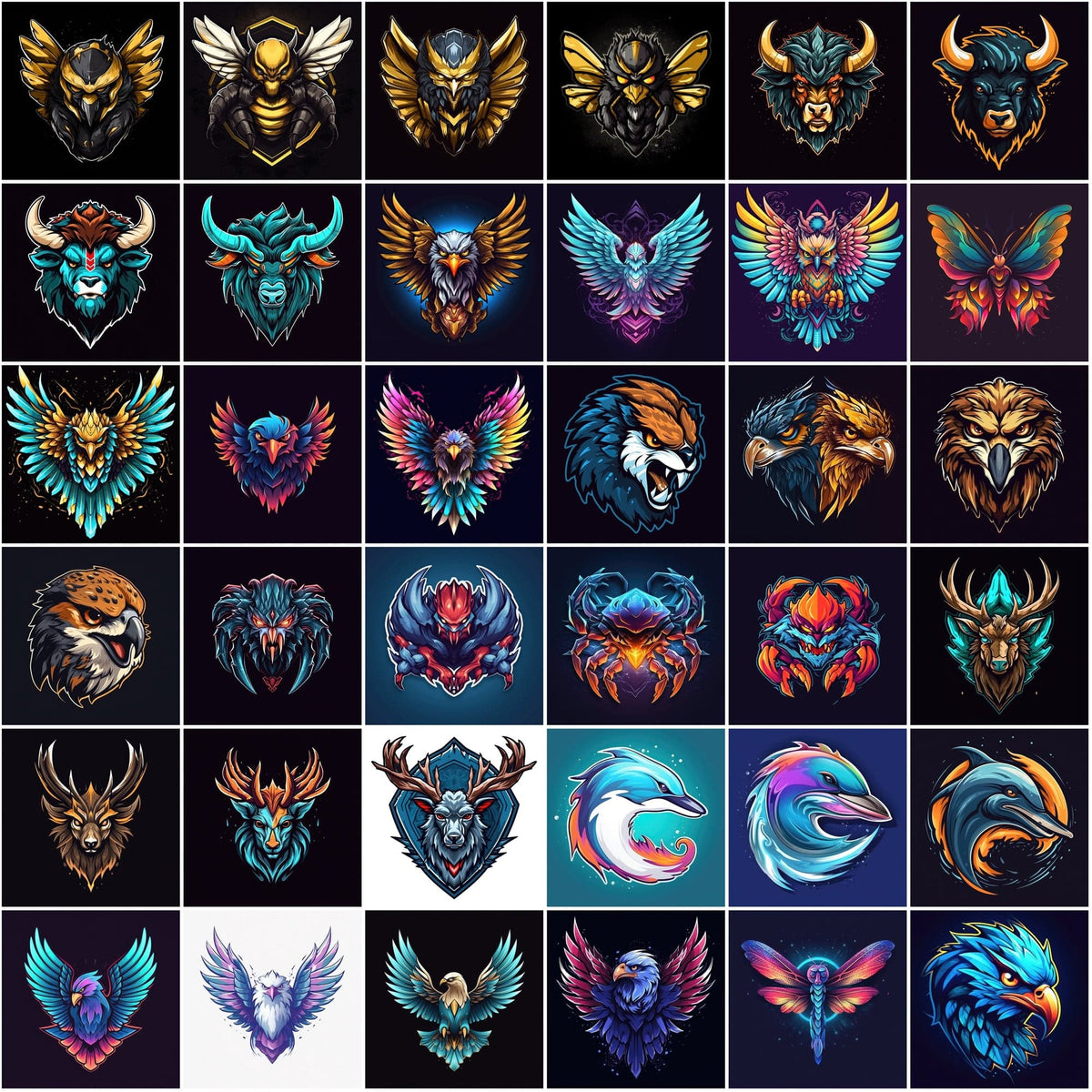 Mascot Animal PNG Bundle - 315 Colorful & Surreal Animal Images, Comme