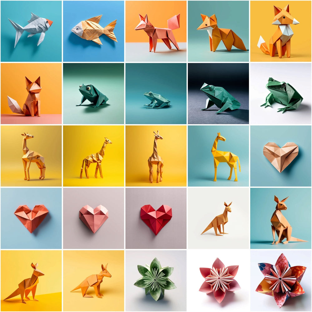 Origami Digital Collection: 196 High-Quality Images for Creative Profe