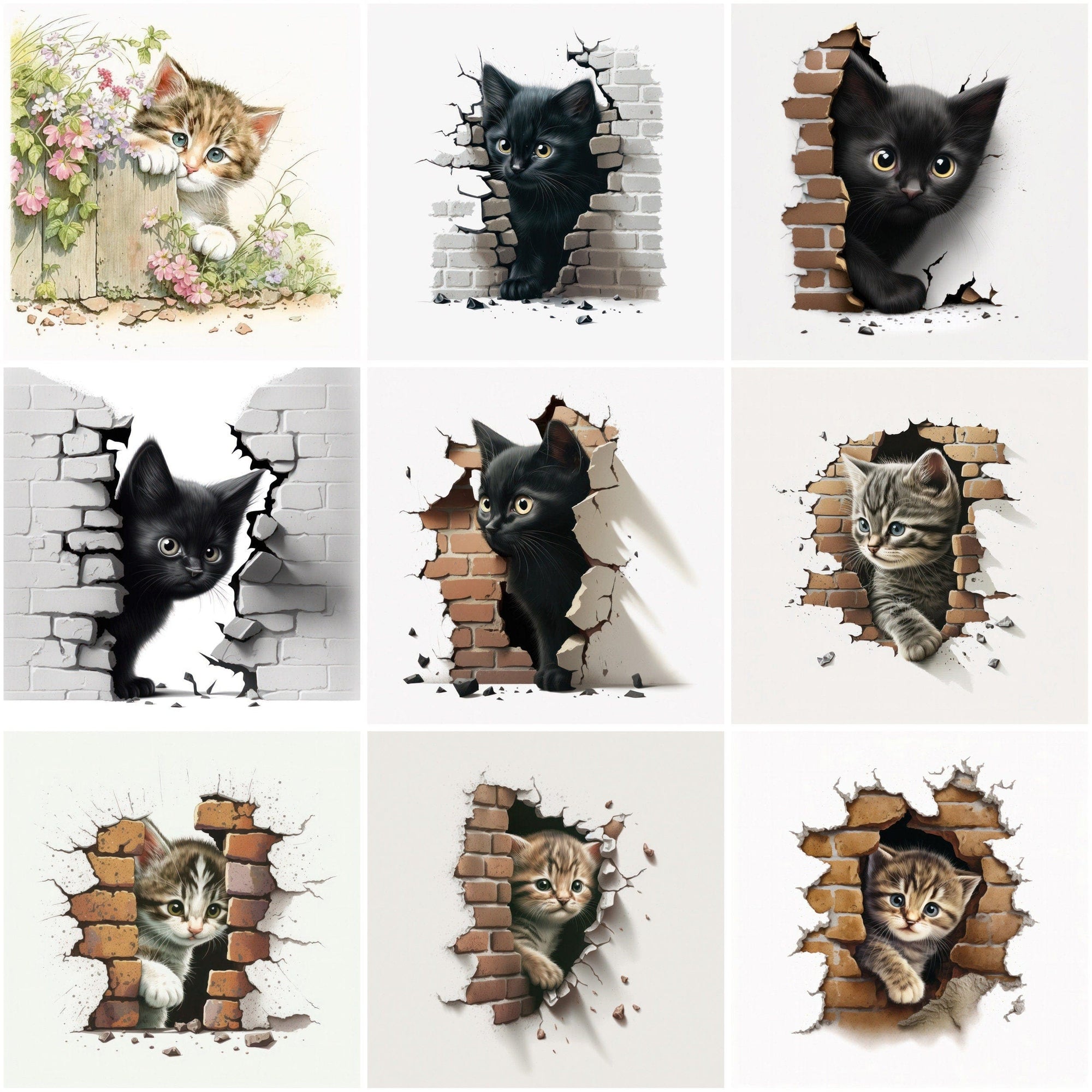 Peekaboo Cats: Adorable Collection of 50 Playful Feline Images, Perfec