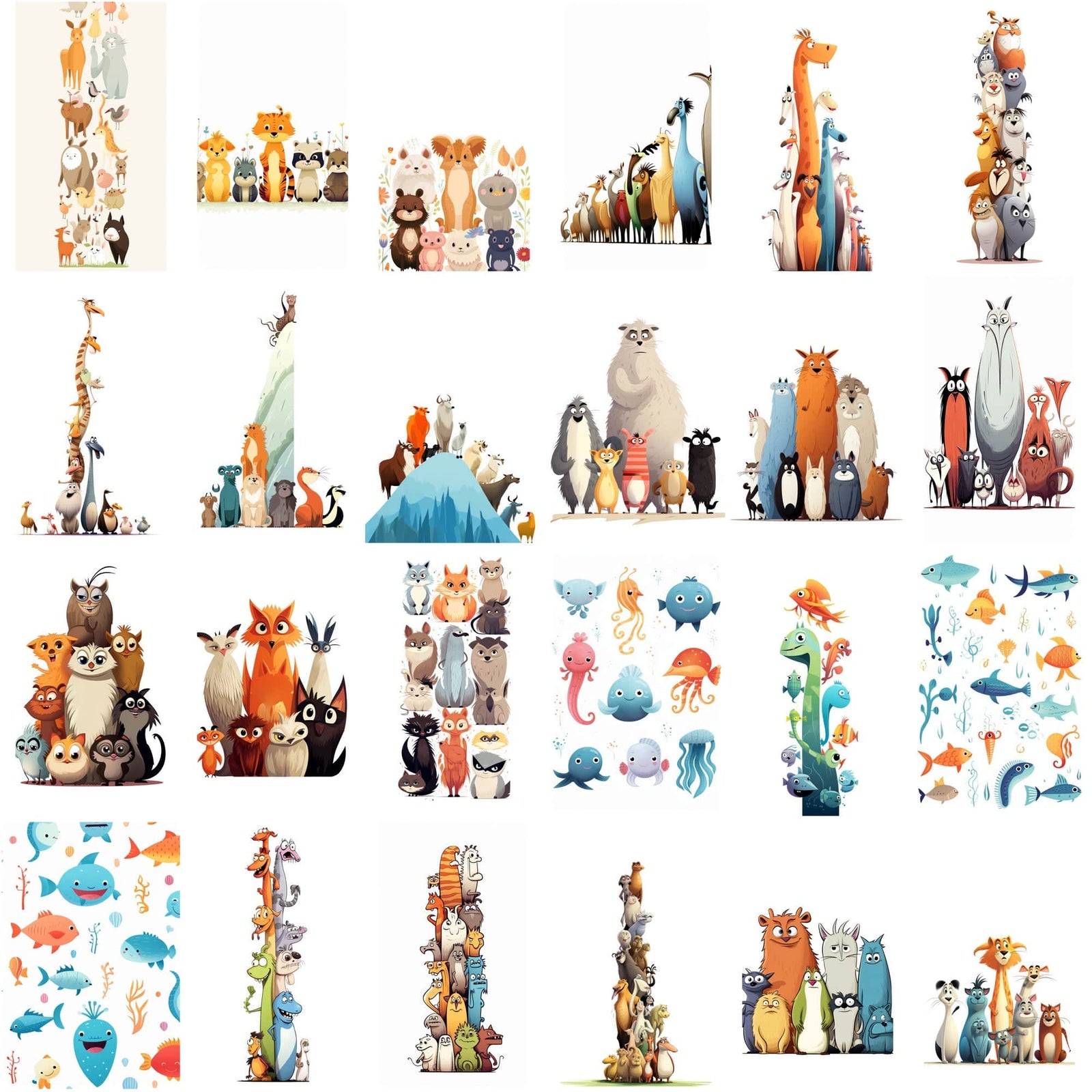 Quirky and Fun Animal Group Portraits