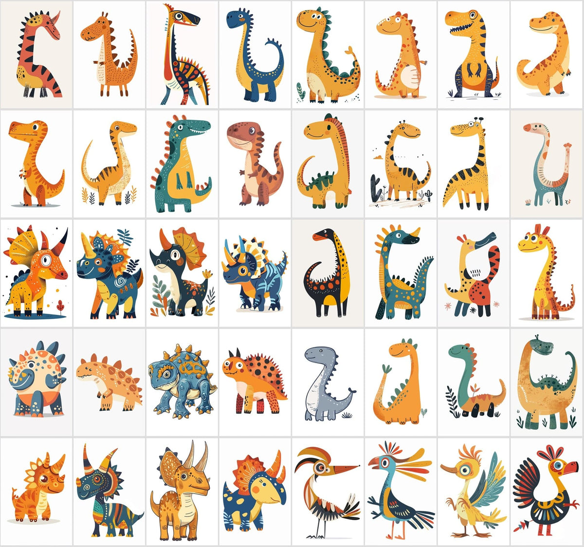 Ultimate Dinosaur Clipart: 420 High-Res PNGs | Transparent | Commercia