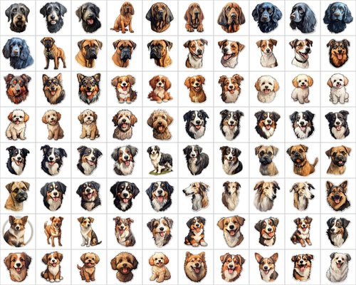 Premium Dog Breed Stickers Bundle | 2600 High-Res PNG Images ...