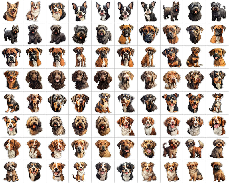Premium Dog Breed Stickers Bundle | 2600 High-Res PNG Images ...